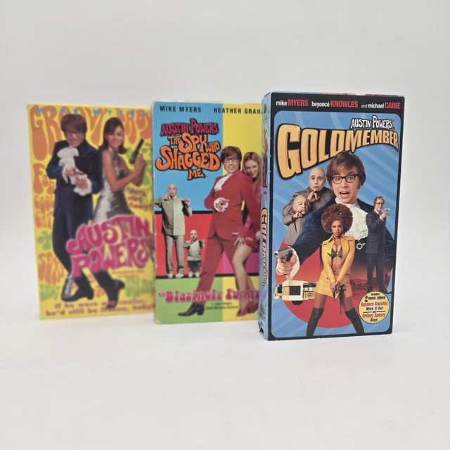 AUSTIN POWERS GOLDMEMBER The Spy Who Shagged Me Lot Of 3 VHS Comedy ...