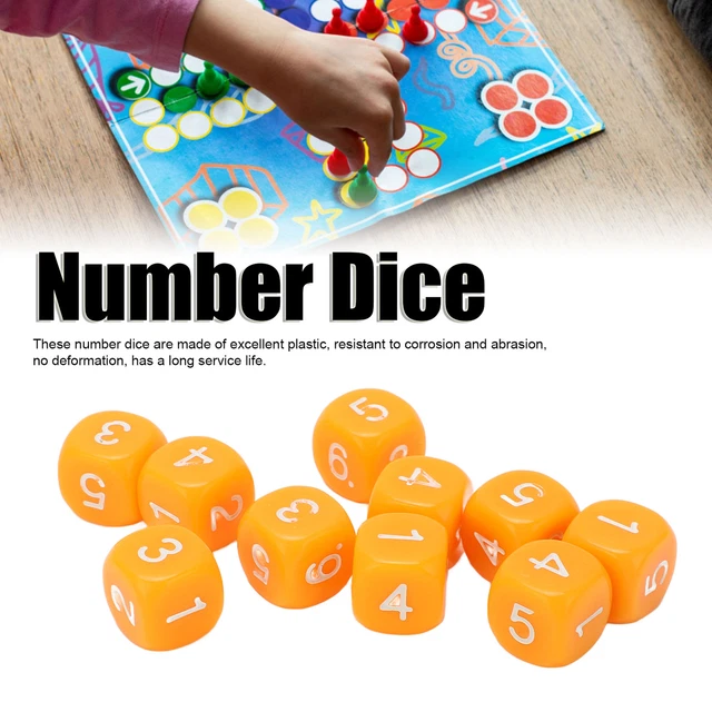 20PCS 6 SIDES Number Dice Round Corner Design Plastic Dice Set Board ...