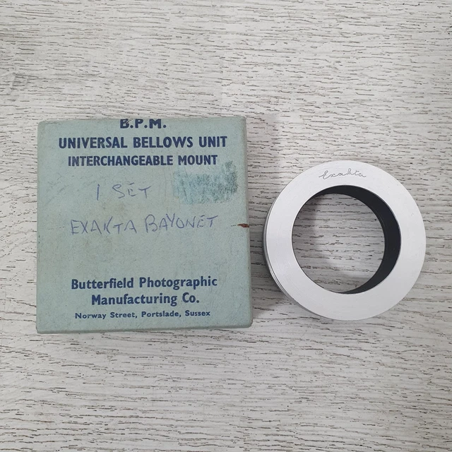 BPM BELLOWS UNIT Mount for Exakta Camera Exakta Bayonet - O16 £14.99 ...