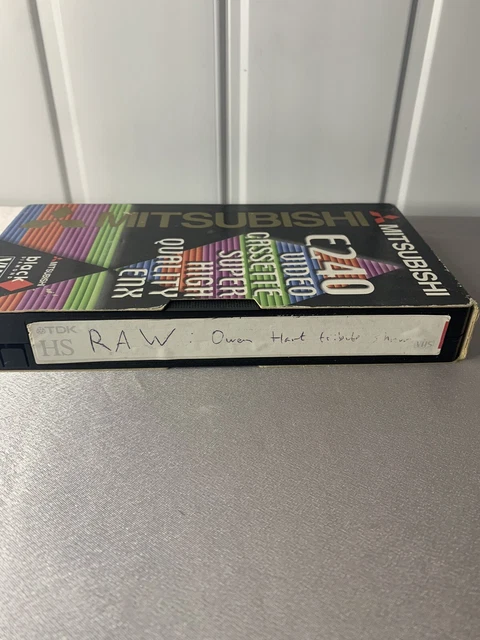 WWE WWE RAW owen hart tribute vhs recorderd tape £0.99 - PicClick UK