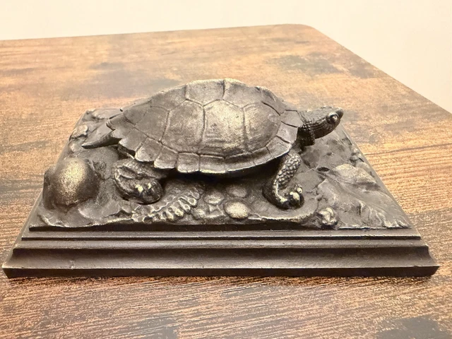 ANTOINE LOUIS BARYE tortoise Cast Bronze Sculpture French Vintage £65. ...