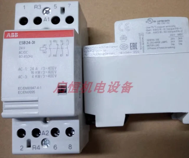 CONTACTORES DE CONSTRUCCIÓN ABB ESB24-31 24V, 110V, 230VAC/DC EUR 83,44 - PicClick ES