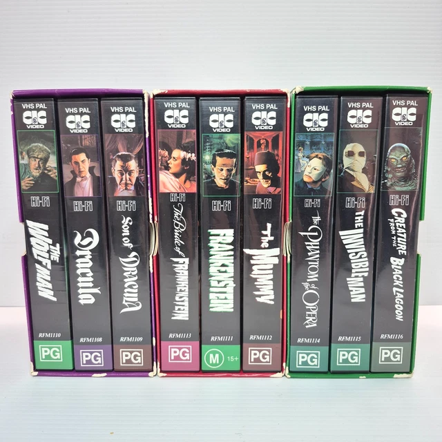 CLASSIC MONSTERS COLLECTOR'S Edition Vol 1 2 3 VHS Set PAL Horror £52. ...