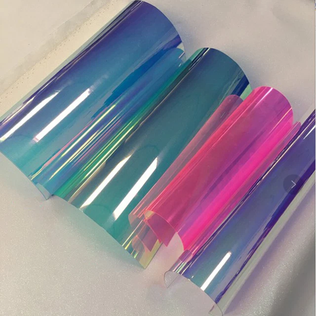 4 SHEETS TRANSPARENT Rainbow Film Iridescent Window Film Clear Pvc ...