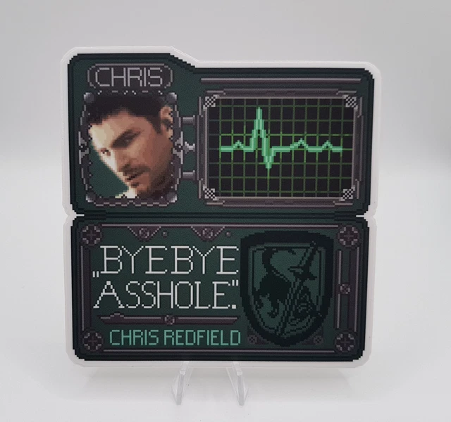 RESIDENT EVIL STICKER. Chris Redfield Sticker, Capcom, Pixel Art, Funny ...