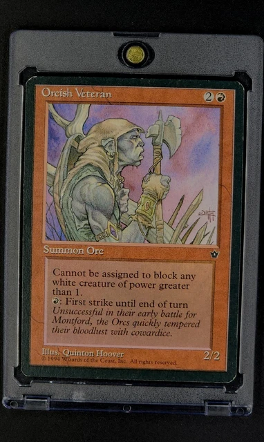 1994 MTG MAGIC The Gathering Fallen Empires vétéran orciste rouge ...