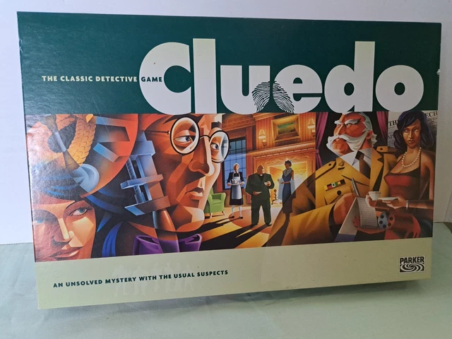 CLUEDO BOARD GAME Classic Detective Murder At Tudor Hall Parker 2003 ...