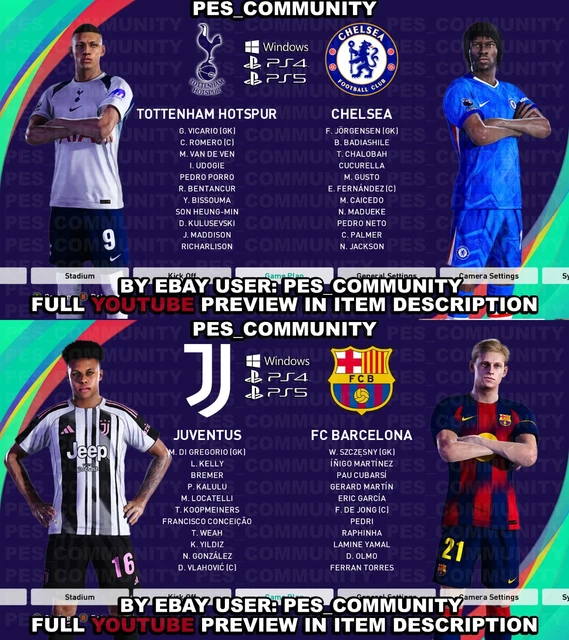 PES 2021 OPTION File Patch *PS4, PS5 & PC* **25/26 KITS JUNE 2025 ...