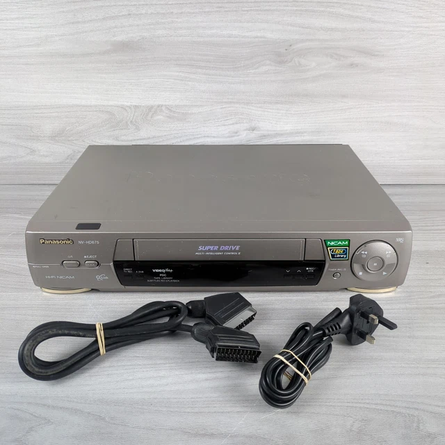 PANASONIC NV-HD675 VHS VCR Video Recorder - Hi-Fi- Nicam-Tape Library-Front A/V £49.99 - PicClick UK