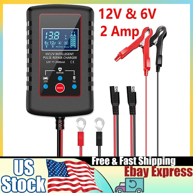 12/6V SMART AUTOMATIC Car Battery Charger Maintainer Motorcycle Trickle ...