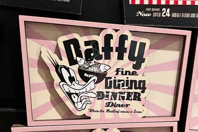 AIMANT EN BOIS fin de dîner Warner Bros Studio Tour Looney Tunes canard ...
