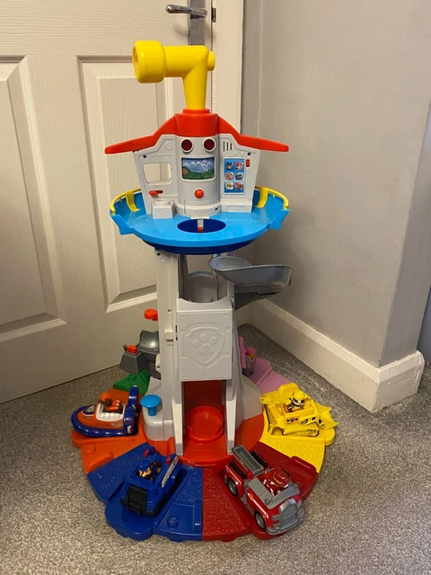 PAW PATROL MY Size Mighty Lookout Tower Bundle Plus Pups & Vehicles £99 ...