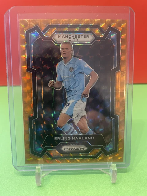 2023-24 PANINI PRIZM Premier League Erling Haaland Orange Mosaic $25.00 ...