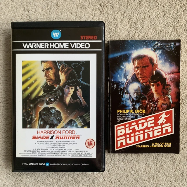 BLADE RUNNER VHS Ex Rental Warner Big Box + Original Paperback Sci Fi ...