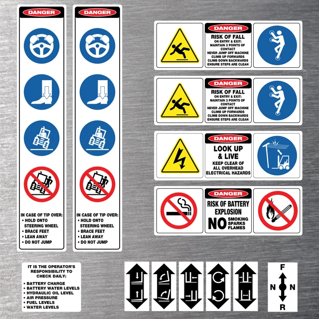 FORKLIFT SAFETY STICKER Kit risk assessment workplace safety $49.95 ...