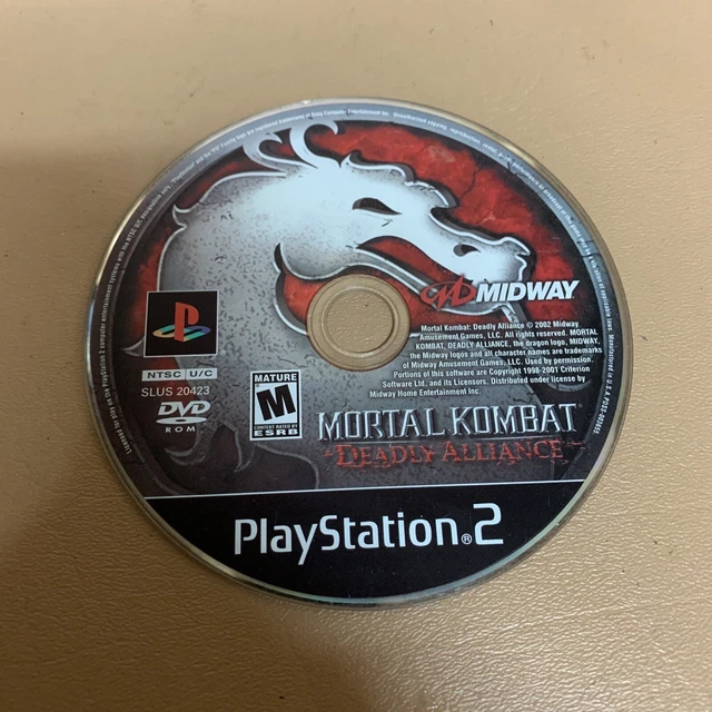MORTAL KOMBAT DEADLY Alliance (Sony PlayStation 2, PS2) étiquette noire ...