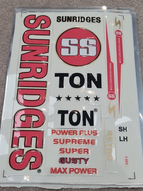 *3D/EMBOSSED* RETRO SS Sunridges Pink Cricket Bat Sticker. One 3D ...