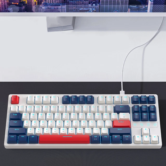 K87 SILENT KEYBOARD Korean Mechanical Keyboard 87Keys RGB for Computer ...