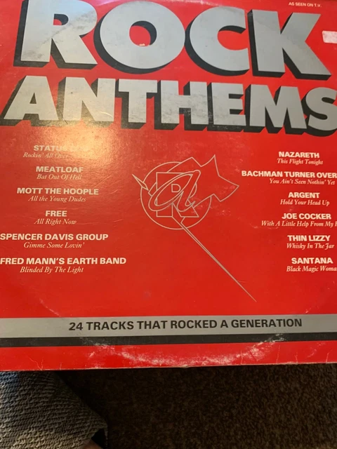 ROCK ANTHEMS, 24 Tracks That Rocked A Generation, 12" Double Vinyl £7. ...