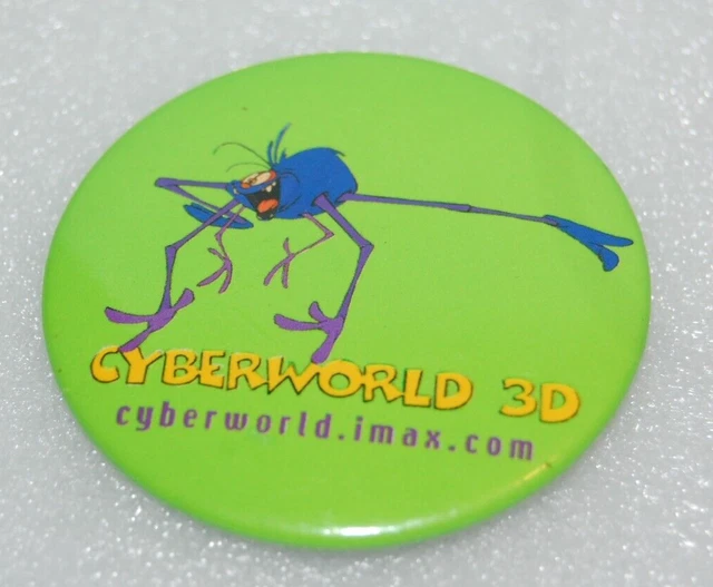 VINTAGE CYBERWORLD 3D Cyberworld Imax Pin / Button Badge £3.99 ...