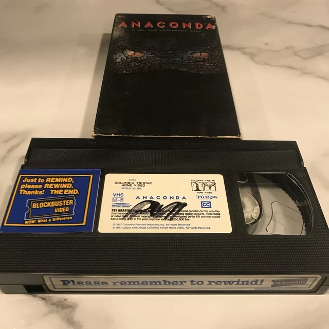 ANACONDA (1997) VHS - Jennifer Lopez, Ice Cube, John Voight - Snake ...