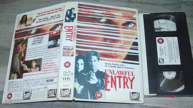 UNLAWFUL ENTRY VHS Video Big Box Ex Rental Cert CBS/FOX Thriller Kurt Russell £5.50 - PicClick UK