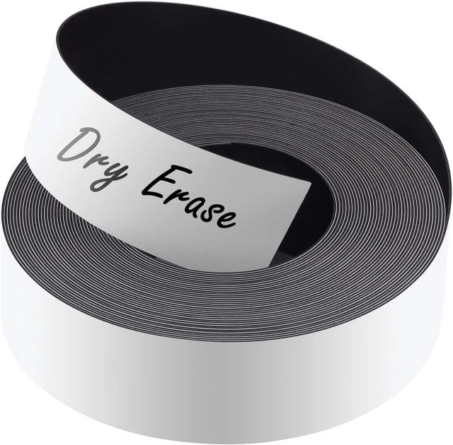 MESS-FREE MAGNETIC LABEL Strips 1" x 26Ft - Organize Easily on Metallic ...