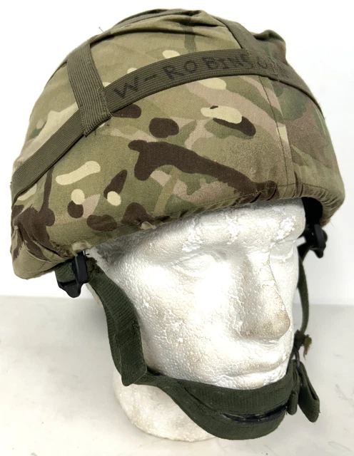 BRITISH MILITARY ISSUE Mk.6A Ballistic Combat Helmet with MTP Cover ...