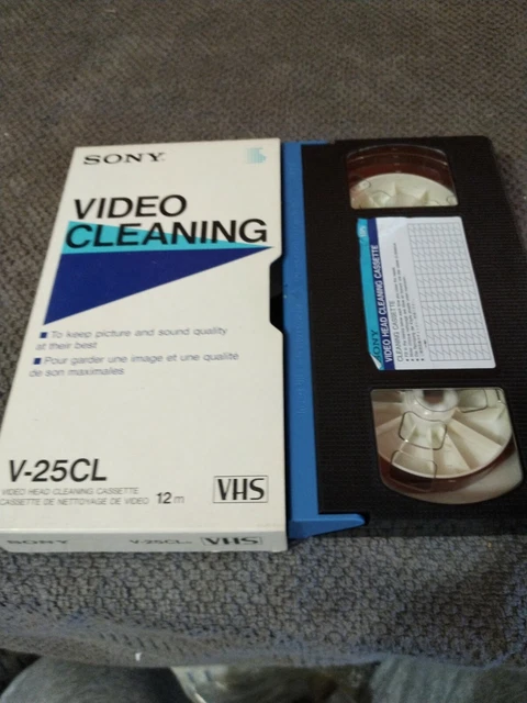 VIDEOCASSETTA PULIZIA SONY V-25CL per videoregistratore VHS. EUR 20,69 - PicClick IT