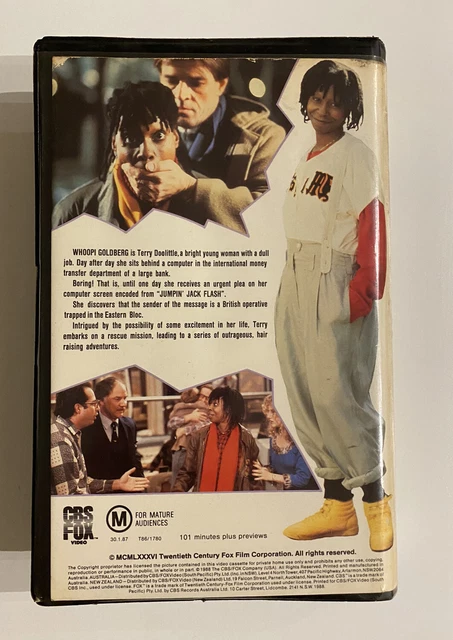 JUMPIN’ JACK FLASH [VHS] CBS Fox Big Box Ex-Rental Video Whoopi 1986 ...