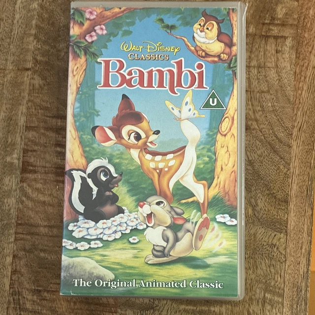 WALT DISNEY CLASSICS Bambi VHS Tape PAL U Animation English Children's ...