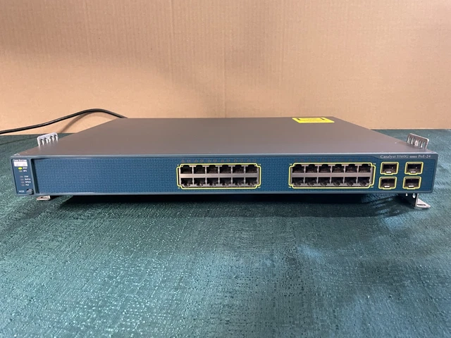 CISCO CATALYST 3560G PoE 24-Port Ethernet Switch WS-C3560G-24PS-S V06 £ ...