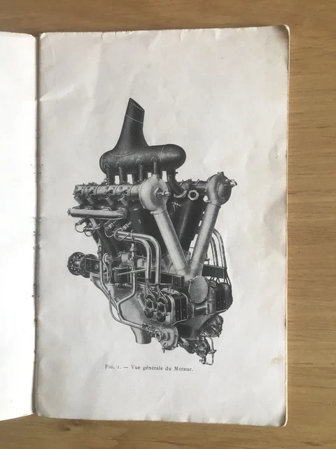 RARE NOTICE TECHNIQUE Moteur D'aviation Renault 170 Cv 8 Cylindres EUR ...