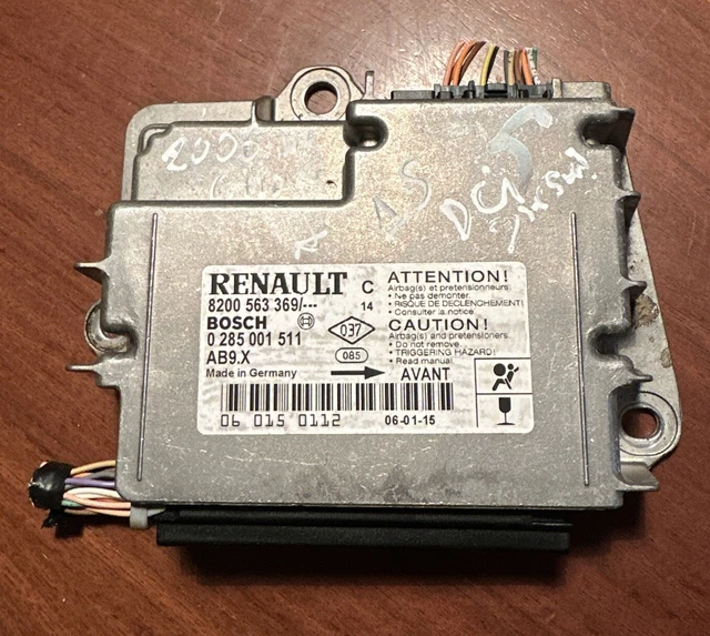 RENAULT CLIO MK3 Airbag ECU computer Mode Control Unit 8200563369 0285001511 £25.00 - PicClick UK