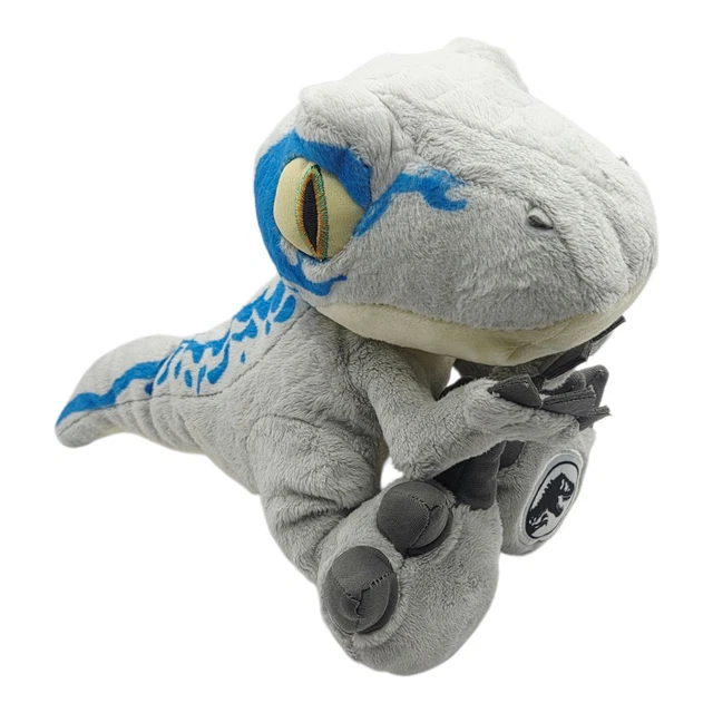 JURASSIC WORLD CHUNKY Blue Velociraptor Dinosaur 10'' Posh Paws Plush ...
