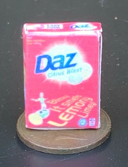 DAZ SOAP WASHING Powder Packet Tumdee 1:12 Scale Dolls House Kitchen ...