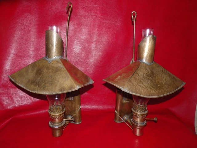 2 TRES ANCIENNES LAMPES A HUILE ANTOINE QUINQUET FIN XVIII début XIXème ...