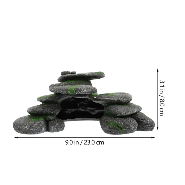 TURTLE HIDEOUT ADORNMENT Reptile Basking Platform Rock Platforms ...