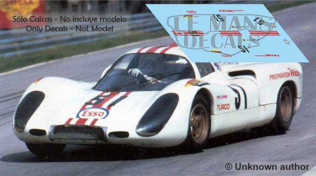 DÉCAL PORSCHE 907 Le Mans Test 1971 51 1/32 1/43 1/24 1/18 64 87 slot ...