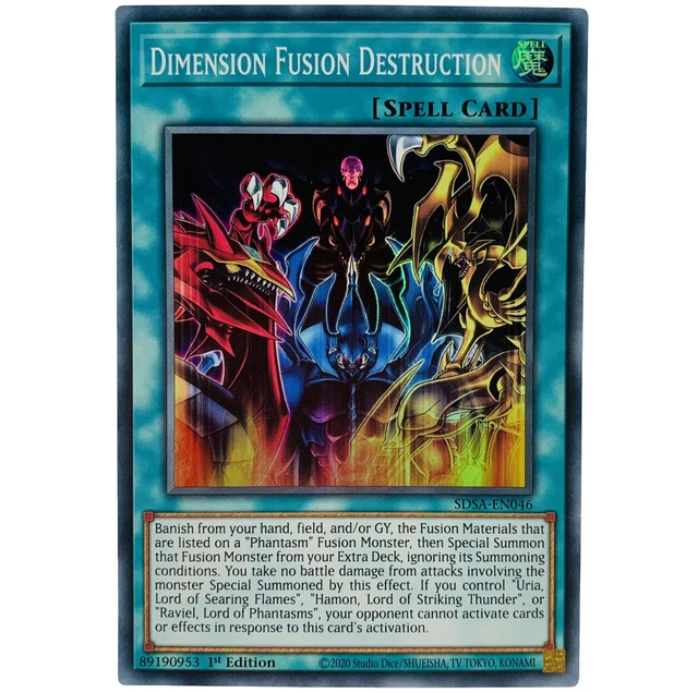 YUGIOH DIMENSION FUSION Destruction SDSA-EN046 Super Rare 1st Edition ...
