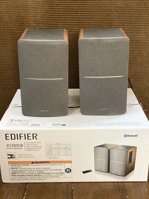 EDIFIER R1280DB ACTIVE Bookshelf Speakers with Bluetooth and Wood ...