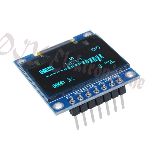 BLUE 0.96& SPI Serial 128X64 OLED LCD Display SSD1306 for Arduino 51 ...
