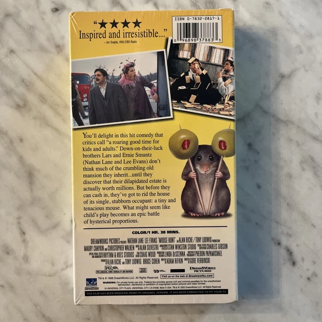 MOUSE HUNT- VHS 1998, 2002. ( Nathan Lane). New Sealed Dreamworks ...