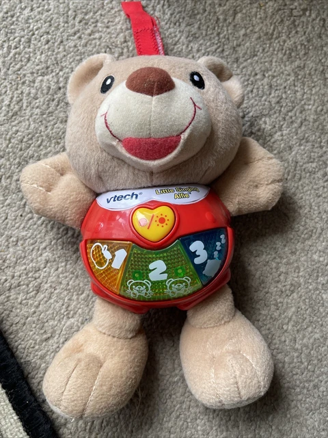 VTECH LITTLE SINGING Alfie Educational Teddy Bear chunky light up ...