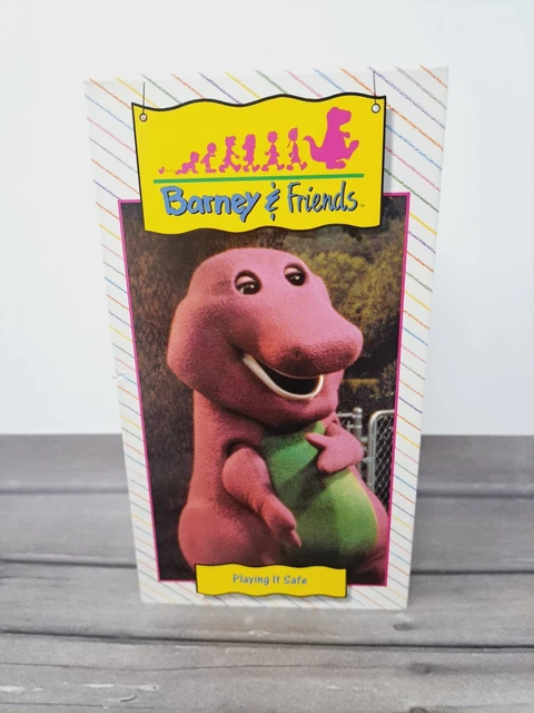 BARNEY & FRIENDS PLAYING IT SAFE VHS 1992 Time Life Purple Dinosaur VTG ...