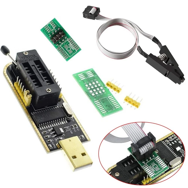 SET OF USB Programmer with 24/25 Status Indicator and Extension SPI ...