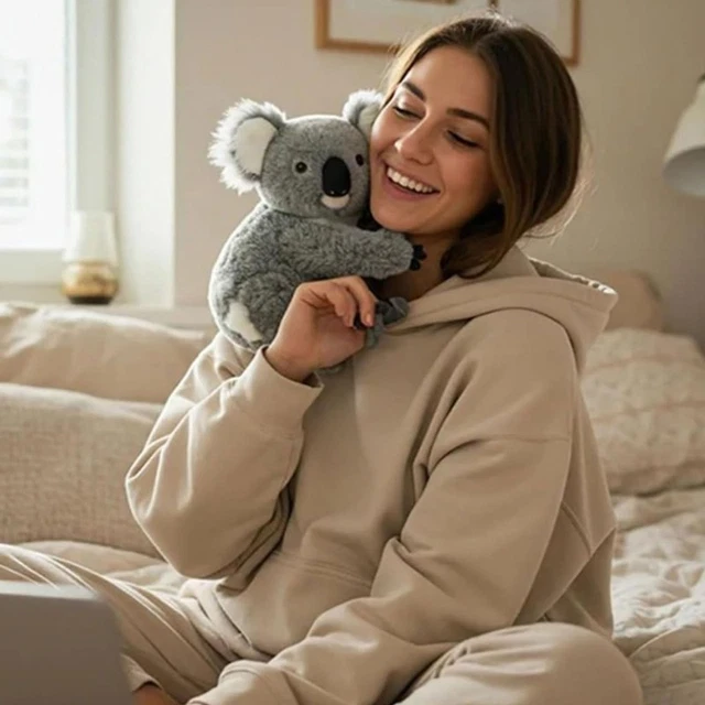 CUTE CARTOON KOALA Panda Plush Doll Stuffing Animal Toy Safe Kids Room ...