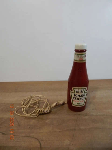 VINTAGE HEINZ TOMATO Ketchup 14oz Bottle Telephone Landline Corded ...