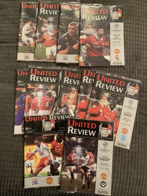 MAN UTD PROGRAMMES 1999-2000 Season £31.90 - PicClick UK