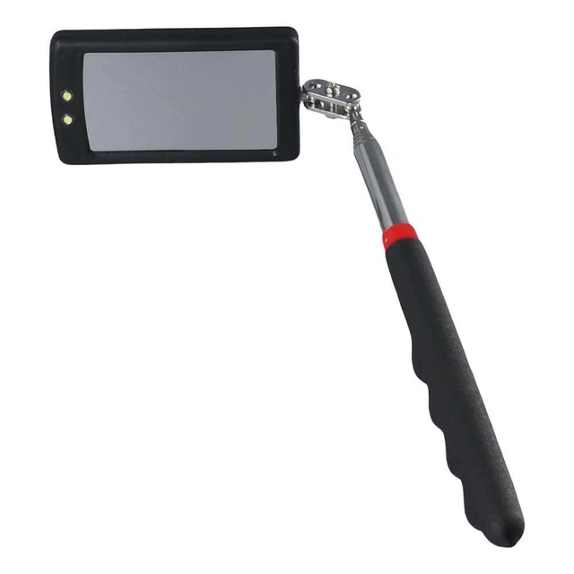 2 LED LIGHTED Telescopic Inspection Mirror Telescoping LED Light ...